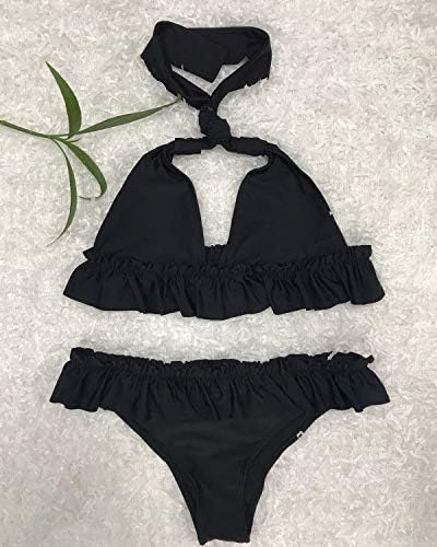 Amazon.com: Women's Bikini Swimsuits Ruffle Floral Two Piece Bathing ...
