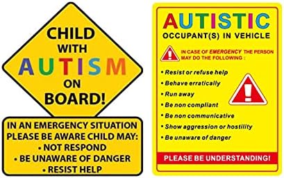 Amazon.com - WSQ 2-Pack Child with Autism On Board Autism Awareness ...