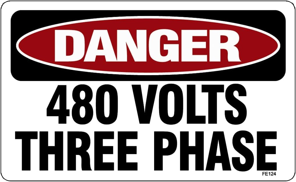 Amazon.com: Reflective Danger 480 Volts Three Phase Stickers - SMALL 2. ...