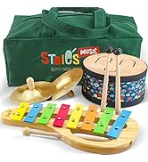Amazon.com: Stoie's Wooden Percussion Set for Kids 3-9 Years Old, with ...