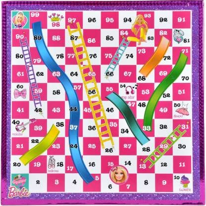 Buy BARBIE 2 in 1 Writing Board & Snakes & Ladders Educational Board ...