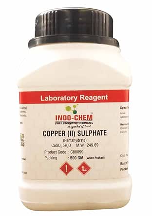 INDO-CHEM COPPER (II) SULPHATE LABORATORY REAGENT 500 GM PACK OF 1 ...