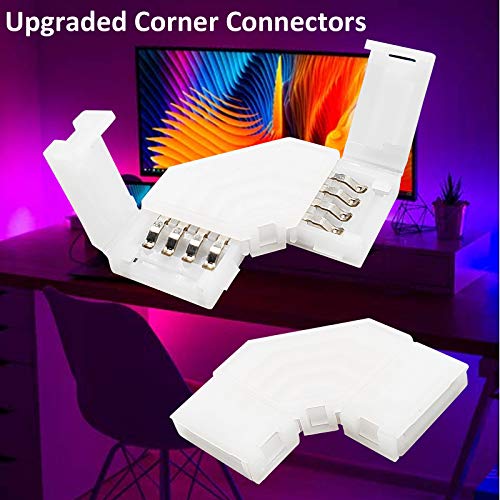 Buy 90 Degree LED Strip Corner Connectors L Shape 10mm,AWSOM LED Strip ...