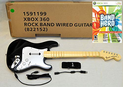 OEM Rock Band 1 XBox 360 Wired Fender Guitar + NEW Guitar Hero BAND ...