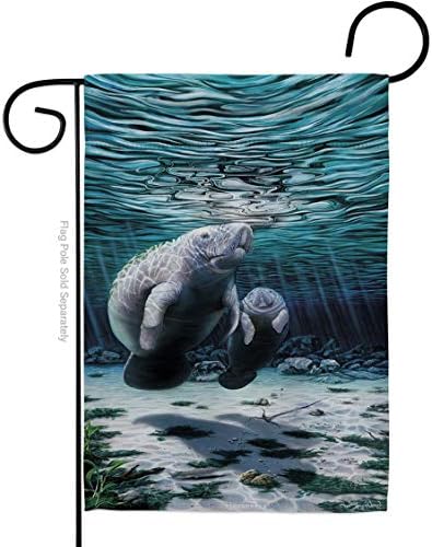 Amazon.com : Manatees Flag Home Decor Banner Wall Art Patio Lawn Room ...