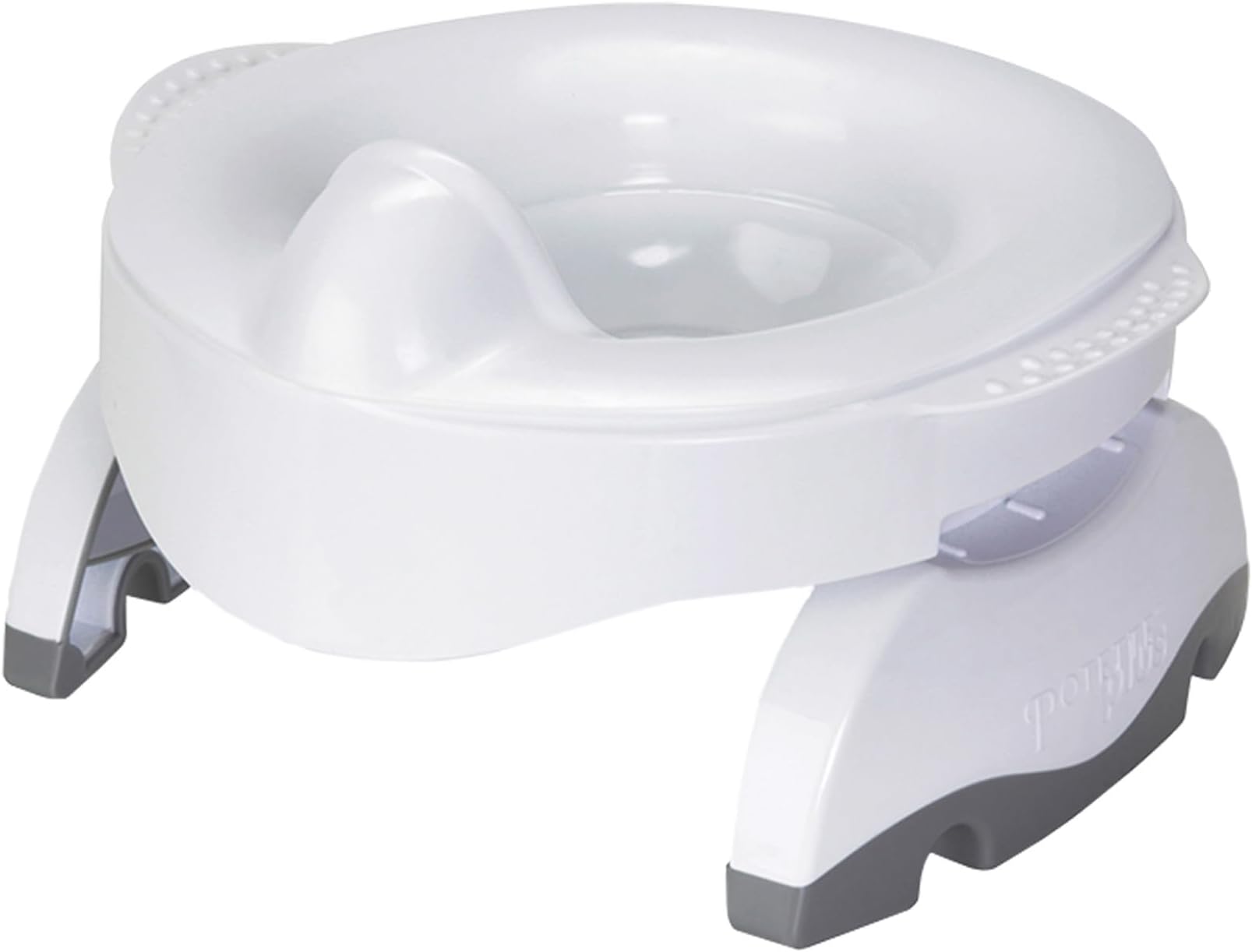 Potette Plus 2-in-1, Folding Travel Potty & Toilet Trainer Seat, White ...