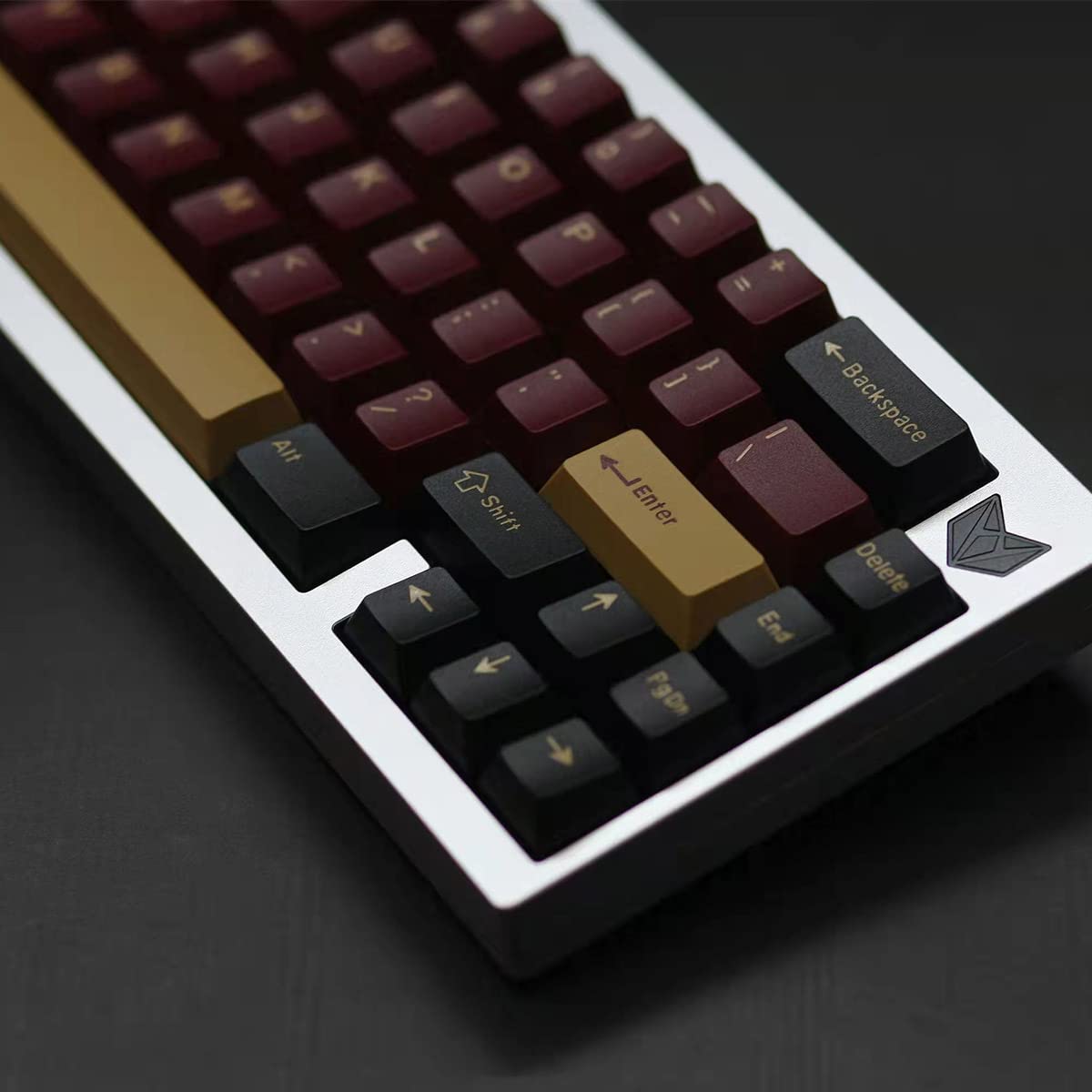 UK Keycap Double Shot 169 Cherry Profile ISO/ANSI Layout Thick Red ...