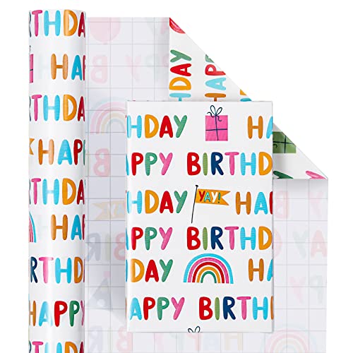 Snapklik.com : WRAPAHOLIC Birthday Wrapping Paper Roll - Happy Birthday ...