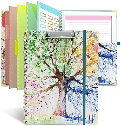 Amazon.com : Clipboard Folder with Notepad Refillable Lined for Letter ...