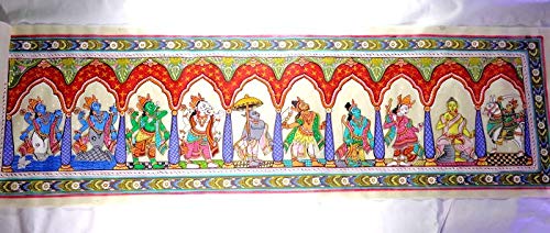 Phalgum Creation Handicrafted Dashavtar Raghurajpur Patachitra Art Work ...