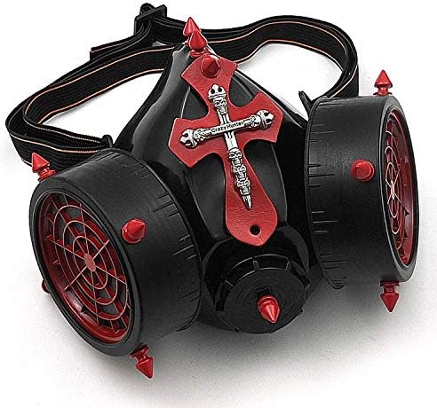 Amazon.com: Steampunk Red Cross Gas Mask Death Mask Helmet for ...