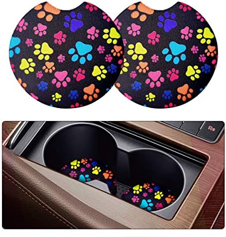 Amazon.com: Osilly Car Coasters for Drinks, 2PCS Absorbent Sunflower ...