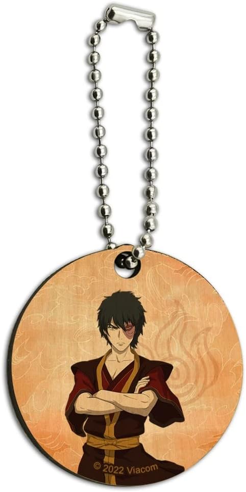 Amazon.com: Avatar The Last Airbender Zuko Wood Wooden Round Keychain ...