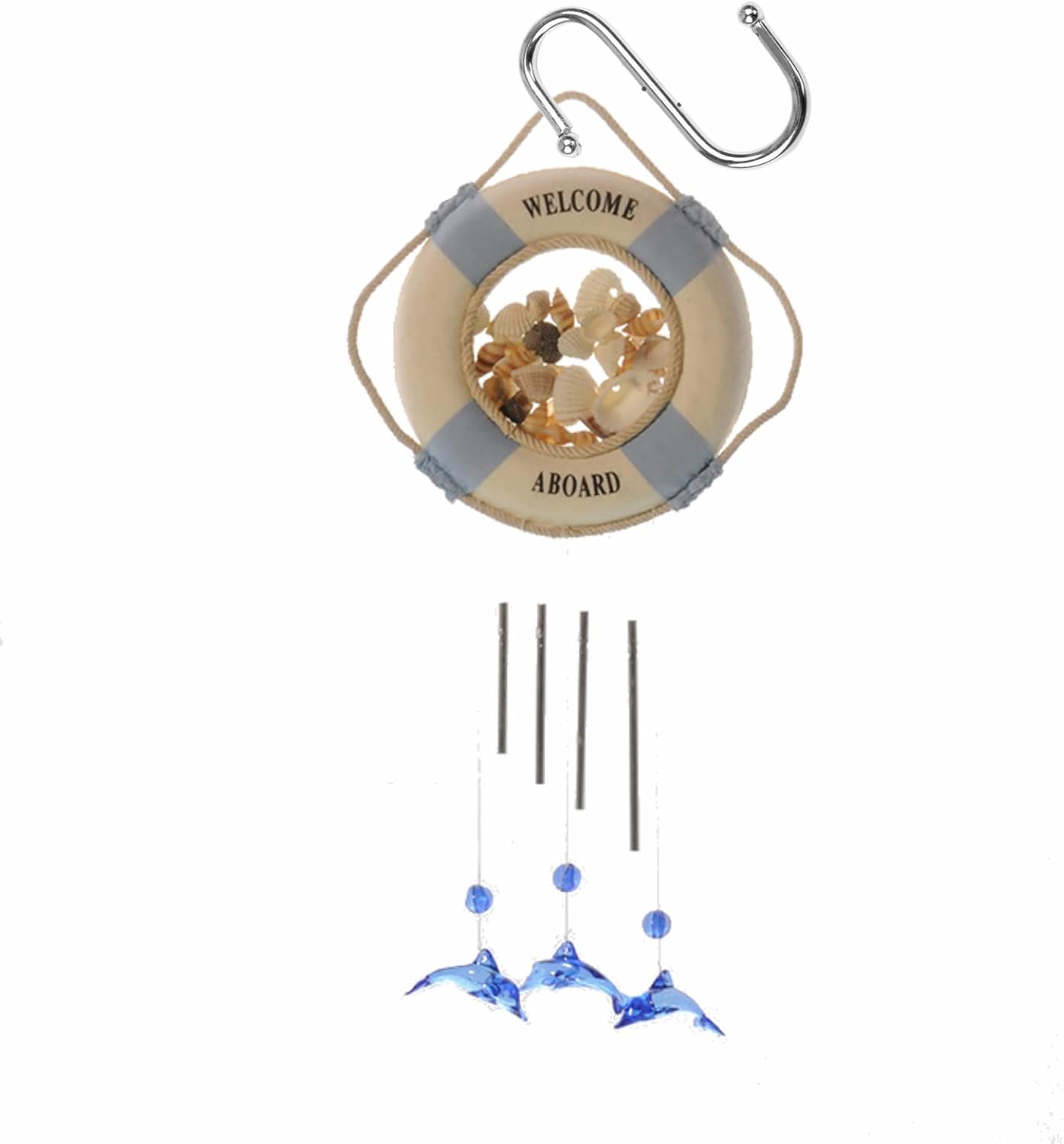 Amazon.com : Mini Handmade Mediterranean Style Wind Chime-Natural Conch ...