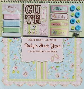 Amazon.com: Baby's First Year Keepsake Scrapbook Calendar and Bonus ...