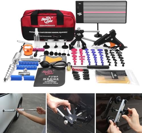 Car Dent Removal Tool Set, Upgraded 2-in-1 Slide Hammer with Thread ...