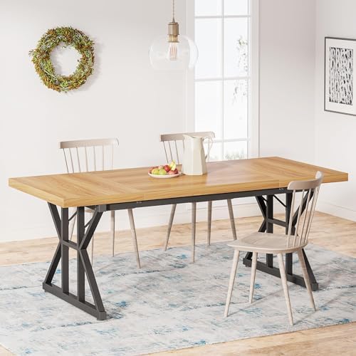 Amazon.com - Tribesigns Farmhouse Dining Table for 6 to 8, 70.9 Inch ...