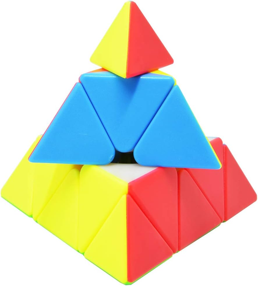 Pyraminx Stickerless ,Speed Magic Cube 3×3 Magic Cube Triangle Pyramid ...