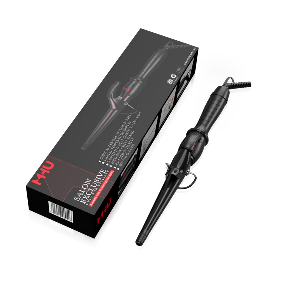 Amazon.com: Curling Iron Wand Ceramic Coated and Adjustable Temp ...