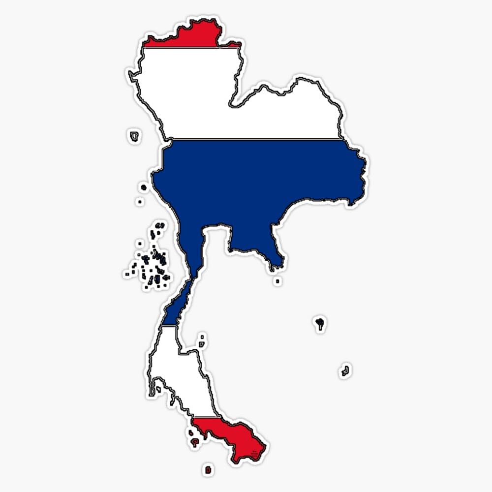 Thailand Flag Map