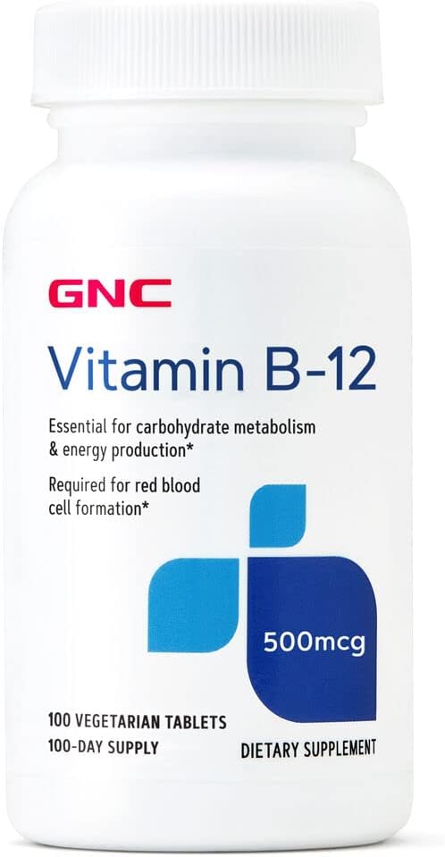 Amazon.com: GNC Vitamin B-12 500mcg, 100 Tablets, Supports Energy ...