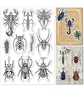 Amazon.com: GLOBLELAND Dragonfly Clear Stamps Insect Silicone Stamp ...
