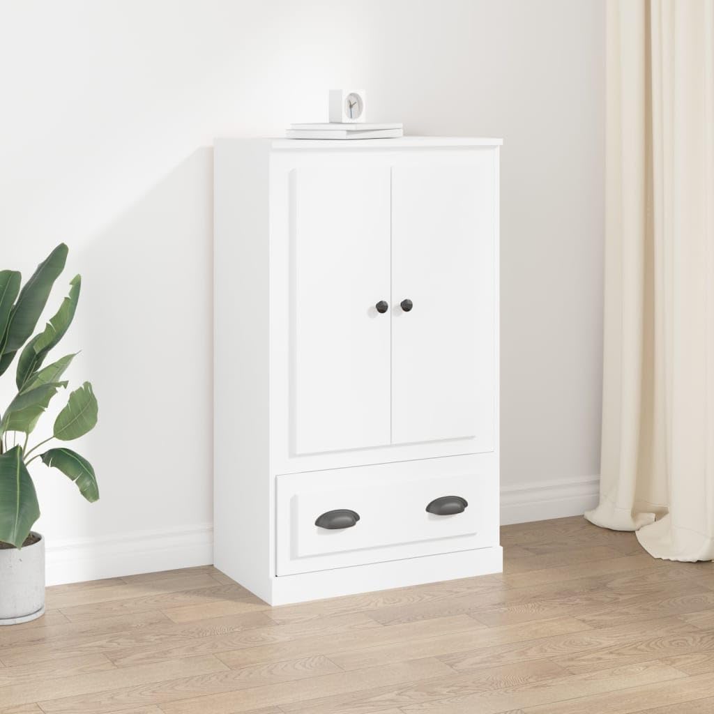 Homvdxl Narrow Sideboard Cabinet Cupboard Buffet with Drawer & Door ...