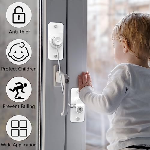 2Pcs Window Safety Lock for UPVC Windows, Window Locks Without Drilling ...