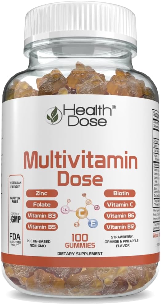 Amazon.com: Health Dose Multivitamin Dose Adults 100 Gummies (1 ...