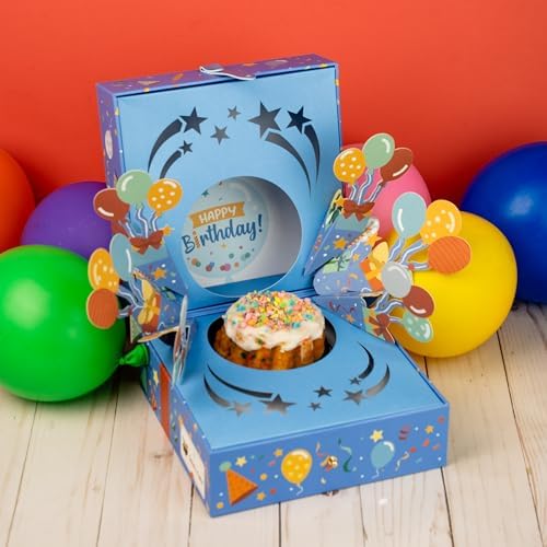 Amazon.com : SendaCake Happy Birthday Cake Bloom Box, Ready to Gift, No ...