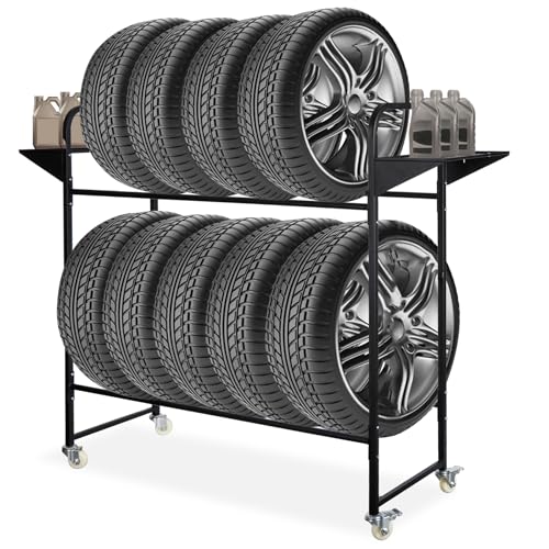 Snapklik.com : Neorexon Rolling Tire Rack 57 X 20 X 55.1, Tire Storage ...