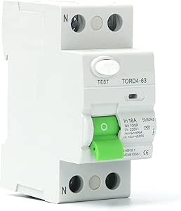 Amazon.co.jp: 2P 16A 63A 10mA 30mA 100mA 6KA RCCB RCD 230V Electromechanical Residual Current ...