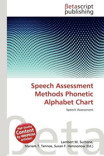 Speech Assessment Methods Phonetic Alphabet Chart | Amazon.com.br