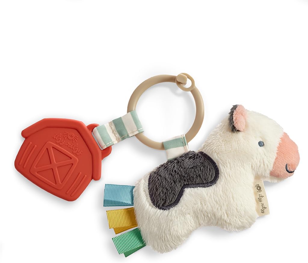 Amazon.com : Infantino Teether Toy, Squeeze & TeeThe Cow : Baby