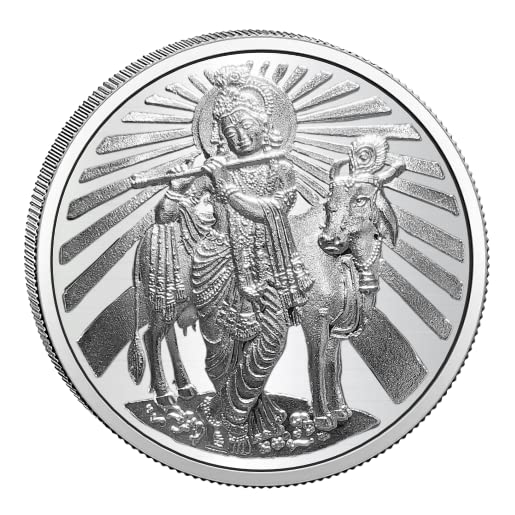 Buy SILVERA 20 Gms Krishna 999.0 Silver Coin Capsule | Precious Coin ...