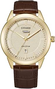 Citizen Mens Rolan Eco-Drive Watch 40mm Gold-Tone Stainless Steel Case ...