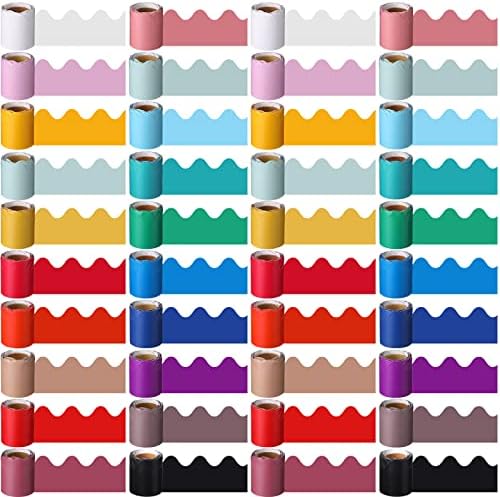 Amazon.com: Ctosree 40 Rolls 656 Feet Scalloped Bulletin Board Borders ...