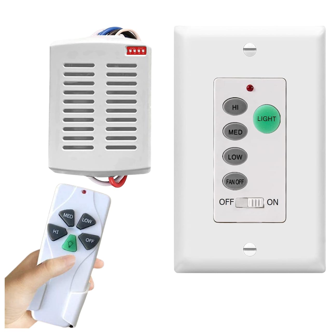 Snapklik.com : Nexete Universal Ceiling Fan And Light Remote Control ...