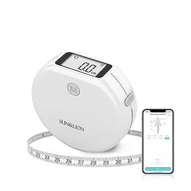 Smart Body Tape Measure, SUN&LION Accurate Body Fat Measure with APP ...