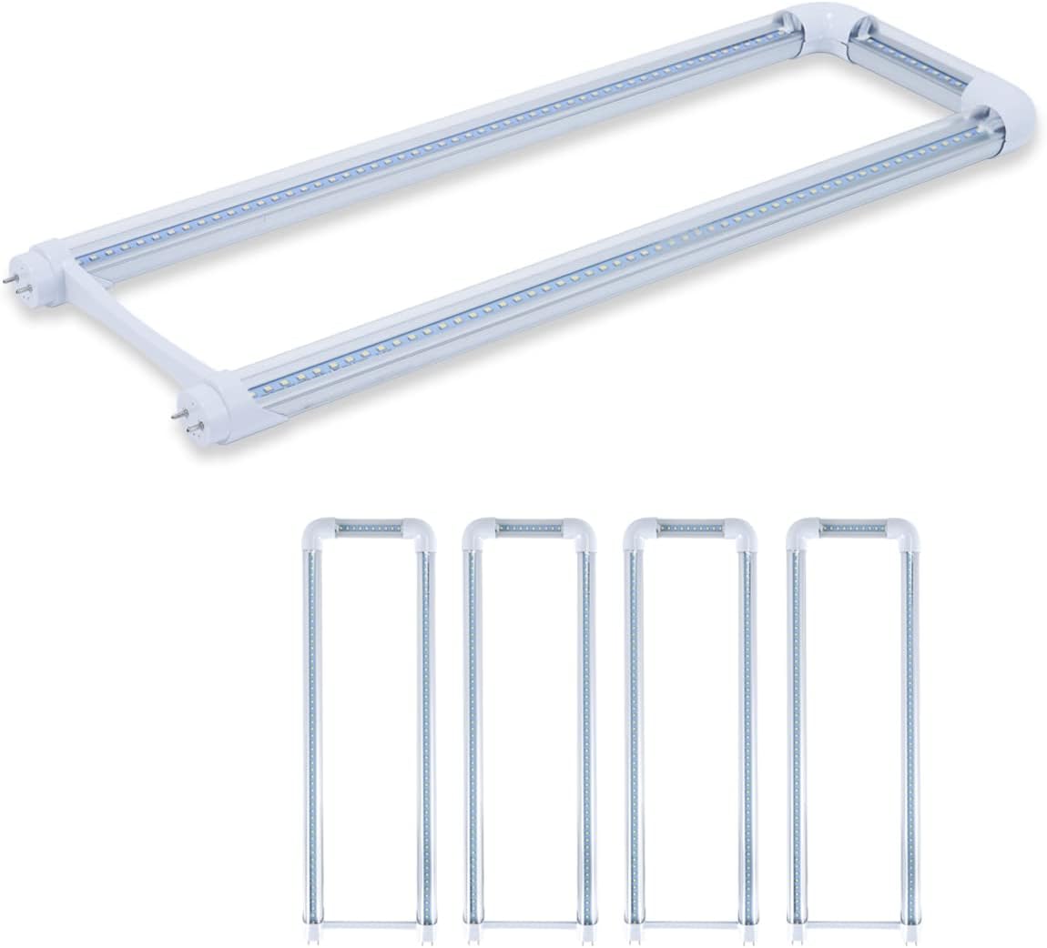 WAHADI 4-Pack T8 U Bend LED Tube Light 2FT 24W (60W Equivalent) U ...