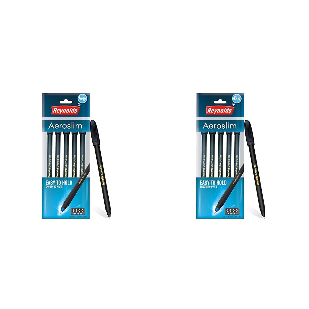 Reynolds AEROSLIM BP 5 CT POUCH - BLACK | Ball Point Pen Set With ...