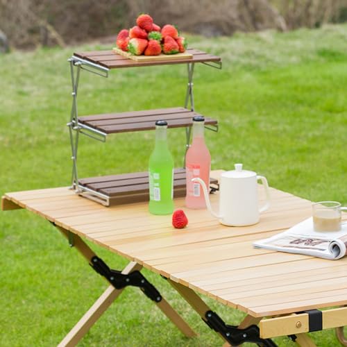Lightweight 3 Shelf Camping Cupboard, Folding Travel Storage Unit for ...
