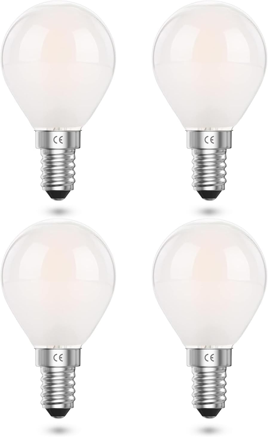 Bonlux E14 Golf Ball Bulb 4W Warm White 2700K Dimmable, G45 E14 4W LED Bulb Vintage Mini Globe ...