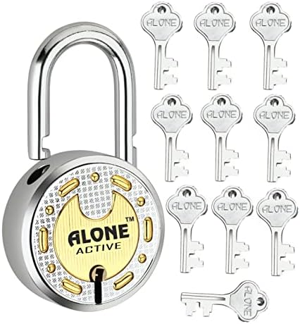 Alone Lock 65mm 10 Keys Padlock | Steel Body Double Locking 8 Levers ...