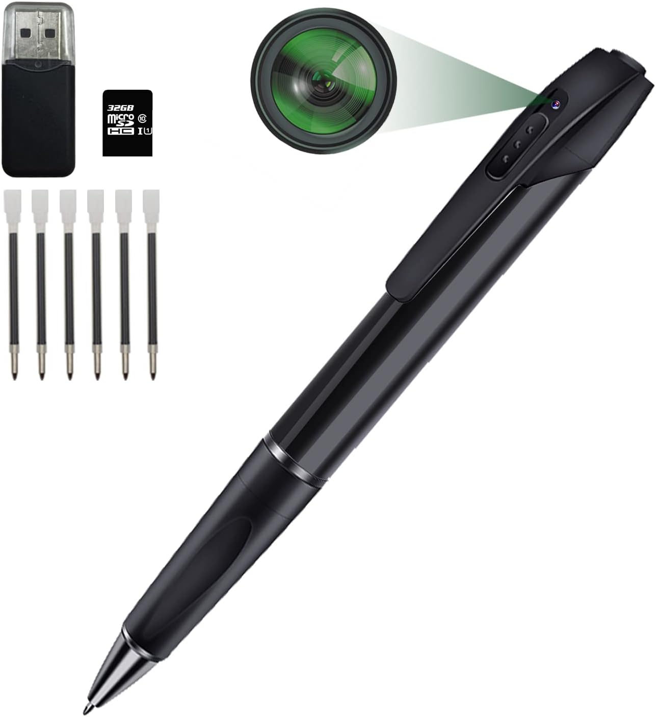 Hidden Camera Pen, No Audio, Spy Pen Camera HD 1080P Photo,Video Taking ...