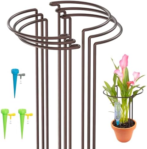 KAZITOO 10 Pack 60cm Tall Bow Plant Support Stakes, Large Strong Metal ...