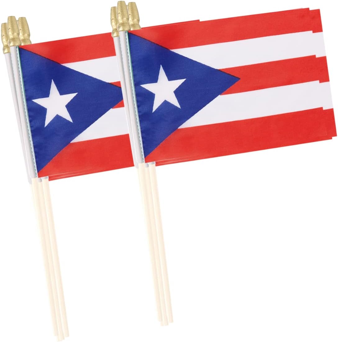 Amazon.com: Lebei Puerto Rico Flag Mini Small Puerto Rican Handheld ...