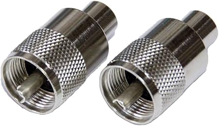 Amazon | MP-5 (2個セット) ニッケルメッキ 5D-2V/FB用 M型コネクター 国内生産品 | ノーブランド品 | 無線機ケーブル・配線パーツ