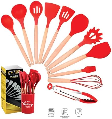 Amazon.com: Silicone Kitchen Cooking Utensils Set, 12Pcs, Creative ...
