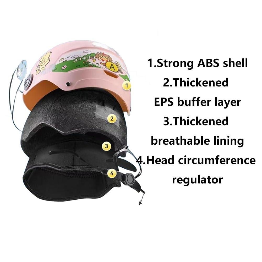 Kids Helmets Ages 8-14 Retro Half Shell Open Face Children's Motorcycle ...